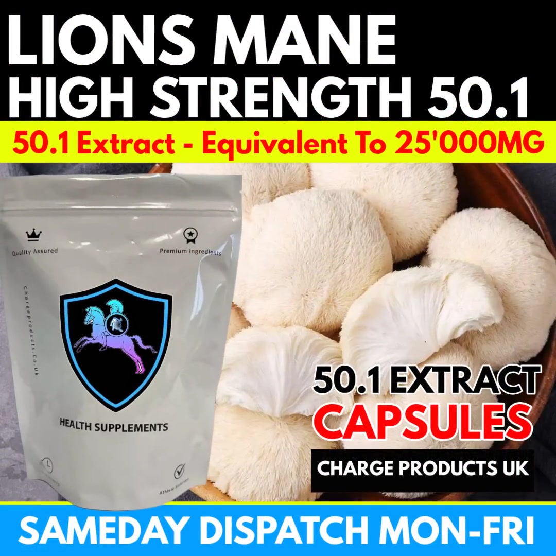 Lion’s Mane Mushroom Capsules High Strength 50:1 Extract: A Powerful B ...