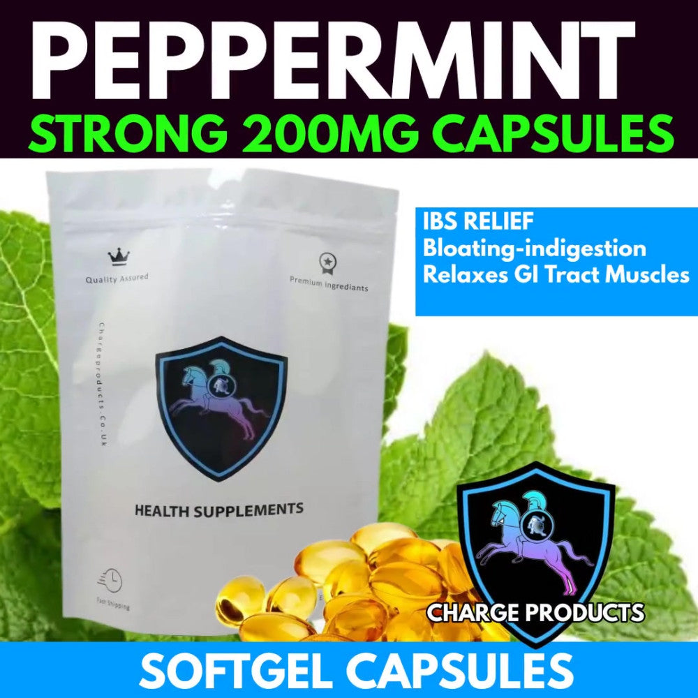 Peppermint Oil 200mg Softgel Capsules – Charge Products