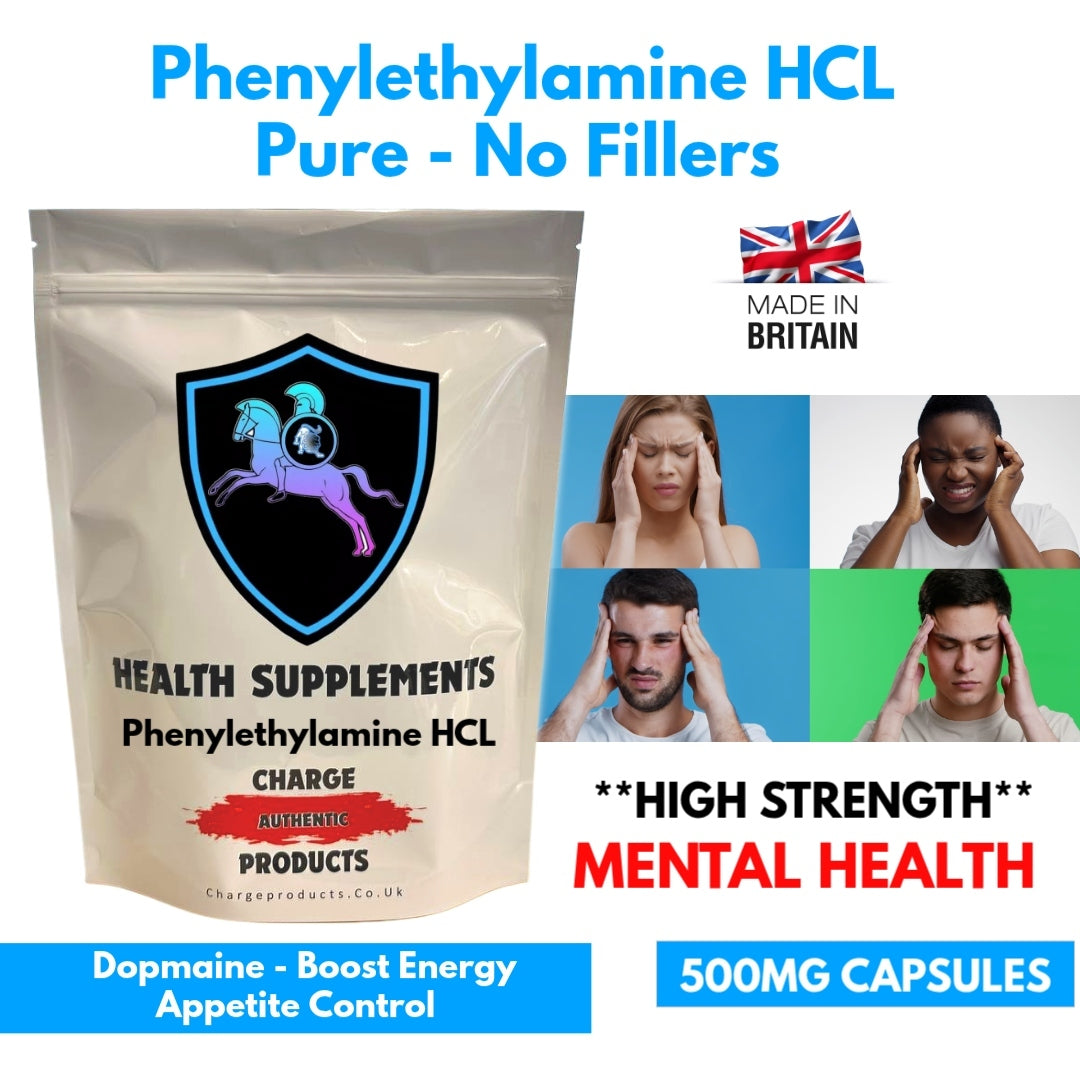 Buy Phenylethylamine HCl 500mg Capsules UK | Pure PEA Supplement ...