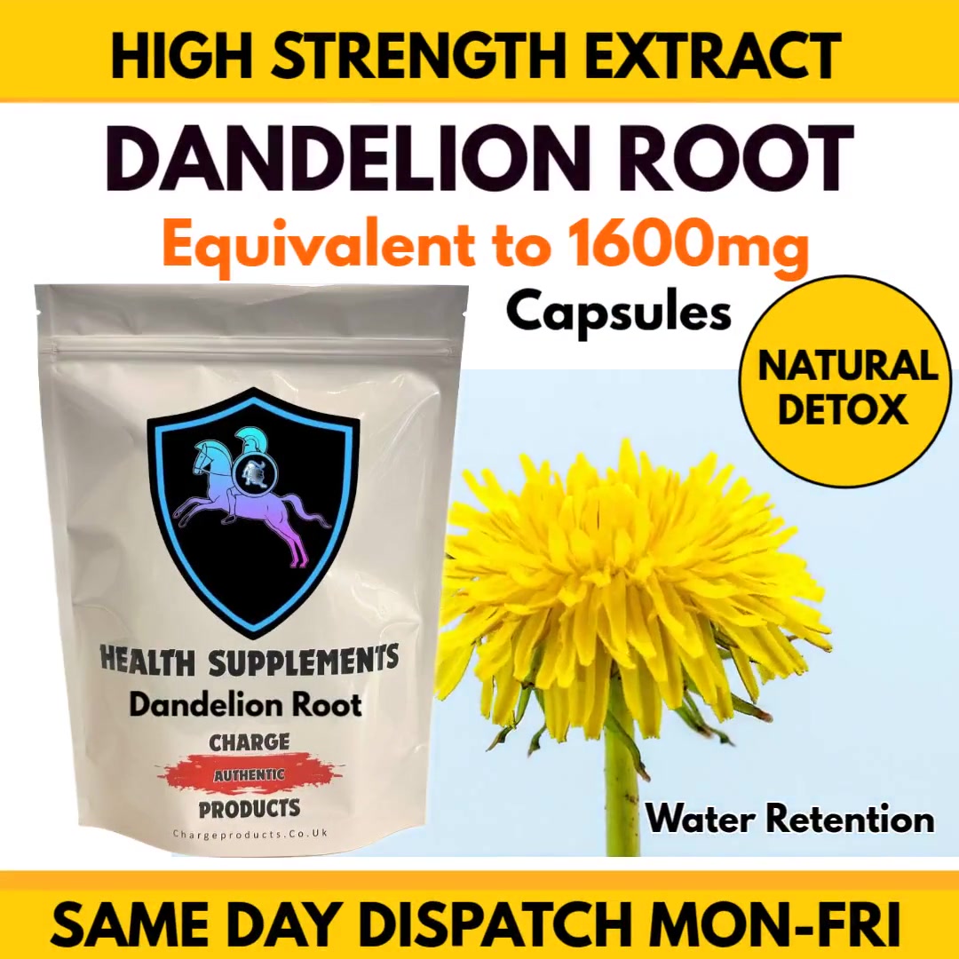 Dandelion Root Capsules 1600mg UK — Herbal Supplement | Charge – Charge ...